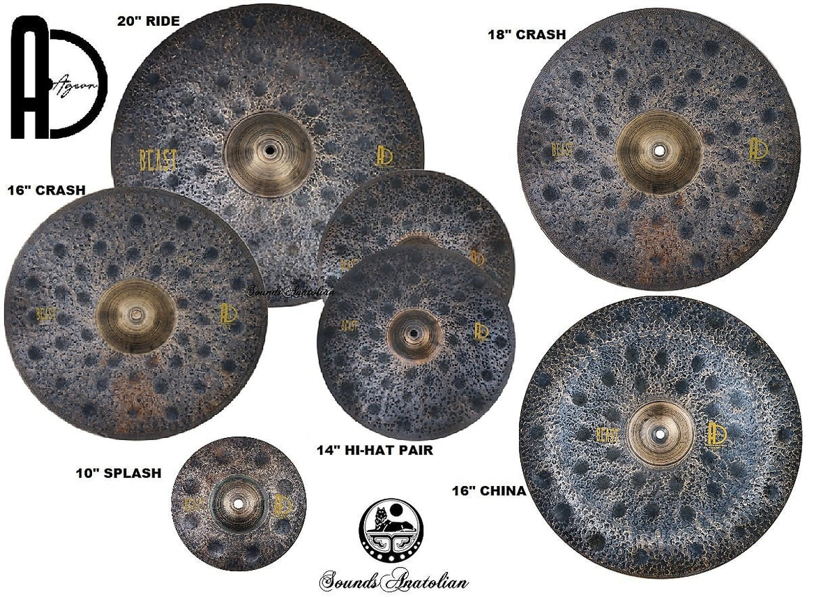 Agean Cymbals Beast Series Multi Cymbal Pack Box Set – Sounds Anatolian ...
